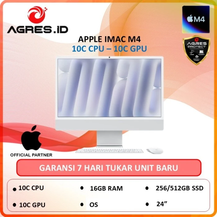 Apple iMac M4 Chip 2024 24-Inch 4.5K Retina 10 Core CPU & GPU 512GB ...