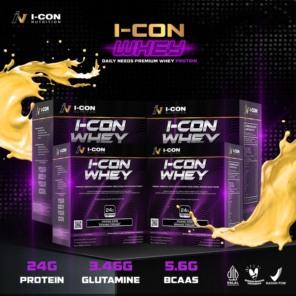 Paket 4 Icon Whey Protein | Post Workout Nutrition | Fairshare.id